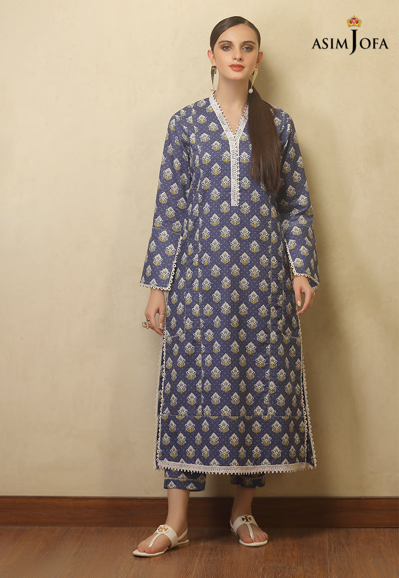 AJJDD-17 PRINTED CAMBRIC STITCHED 2 PCS – Asim Jofa