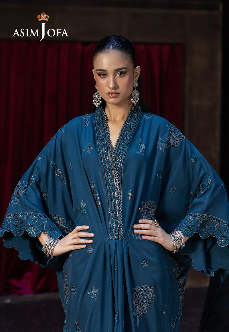 AJFO-01 EMBROIDERED BOSKI SILK UNSTITCHED 1 PC – Asim Jofa
