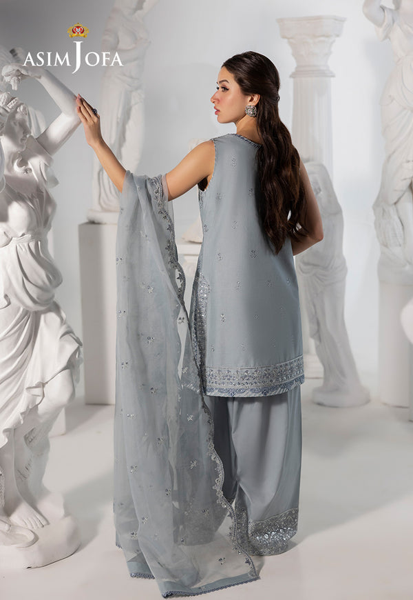 AJIZL-17 EMBROIDERED BOSKI SILK UNSTITCHED 3 PCS – Asim Jofa