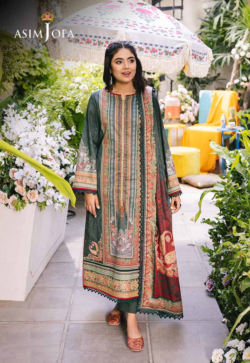 AJGB-17 PRINTED LAWN 3 PCS – Asim Jofa