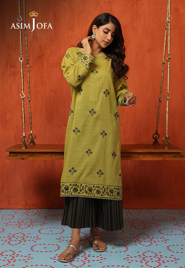 AJTM-07 - 2 PCS EMBROIDERED SELF JACQUARD 2 PCS – Asim Jofa