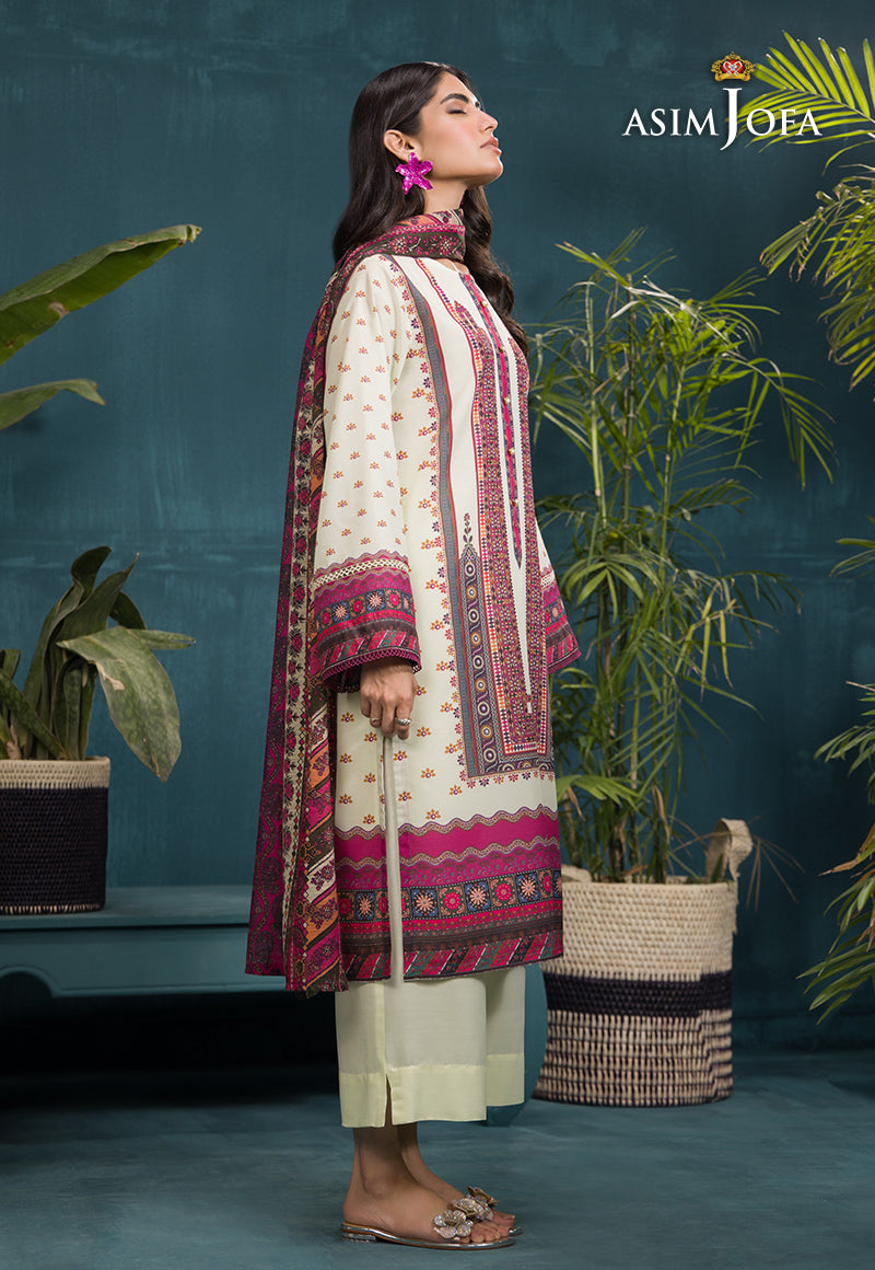 AJGR-13 PRINTED SWISS LAWN 3 PCS – Asim Jofa