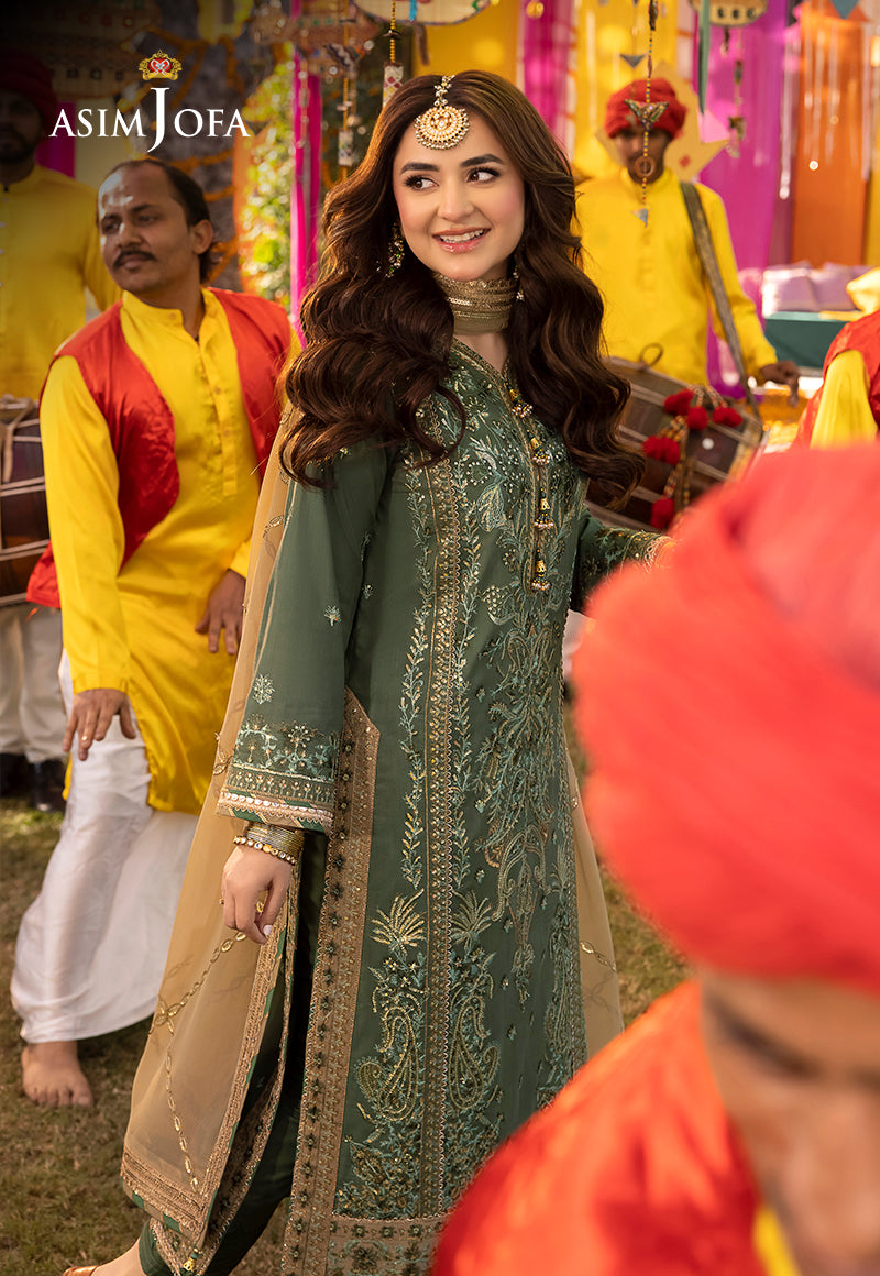 AJDA-26 EMBROIDERED LAWN SILK 3 PCS – Asim Jofa