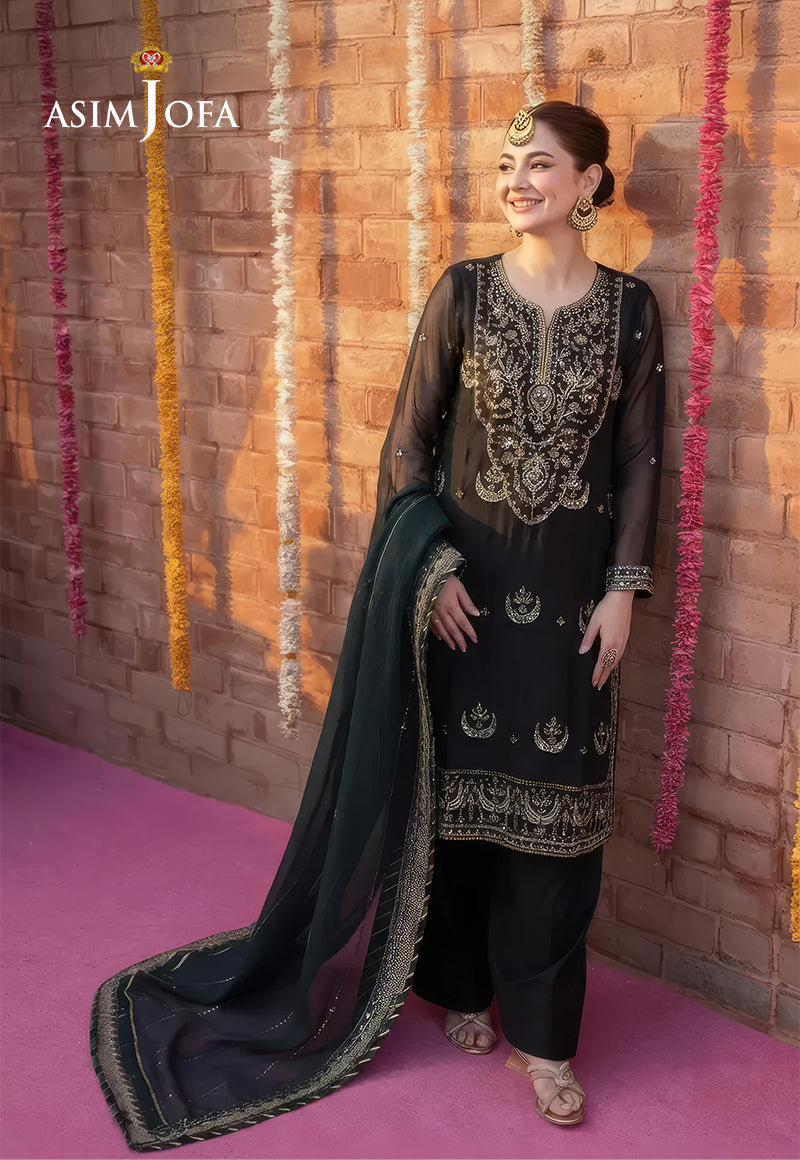 AJMJ-12 EMBROIDERED ORGANZA 3 PCS – Asim Jofa