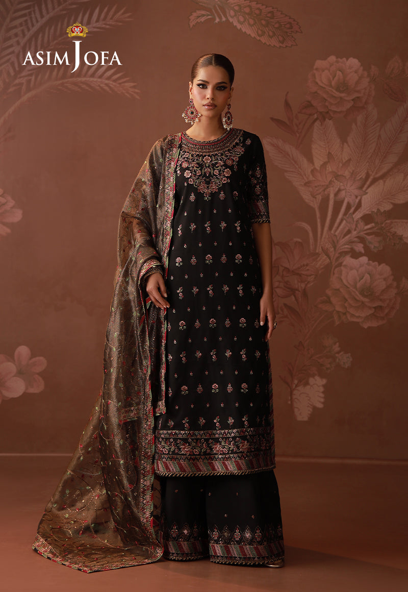 AJULD-05 Embroidered Boski Silk Unstitched 3 Pcs – Asim Jofa