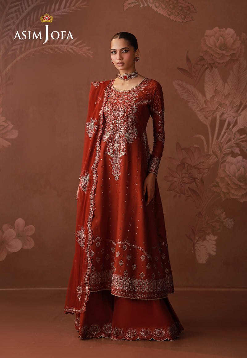 AJULD-02 Embroidered Boski Silk Unstitched 3 Pcs – Asim Jofa