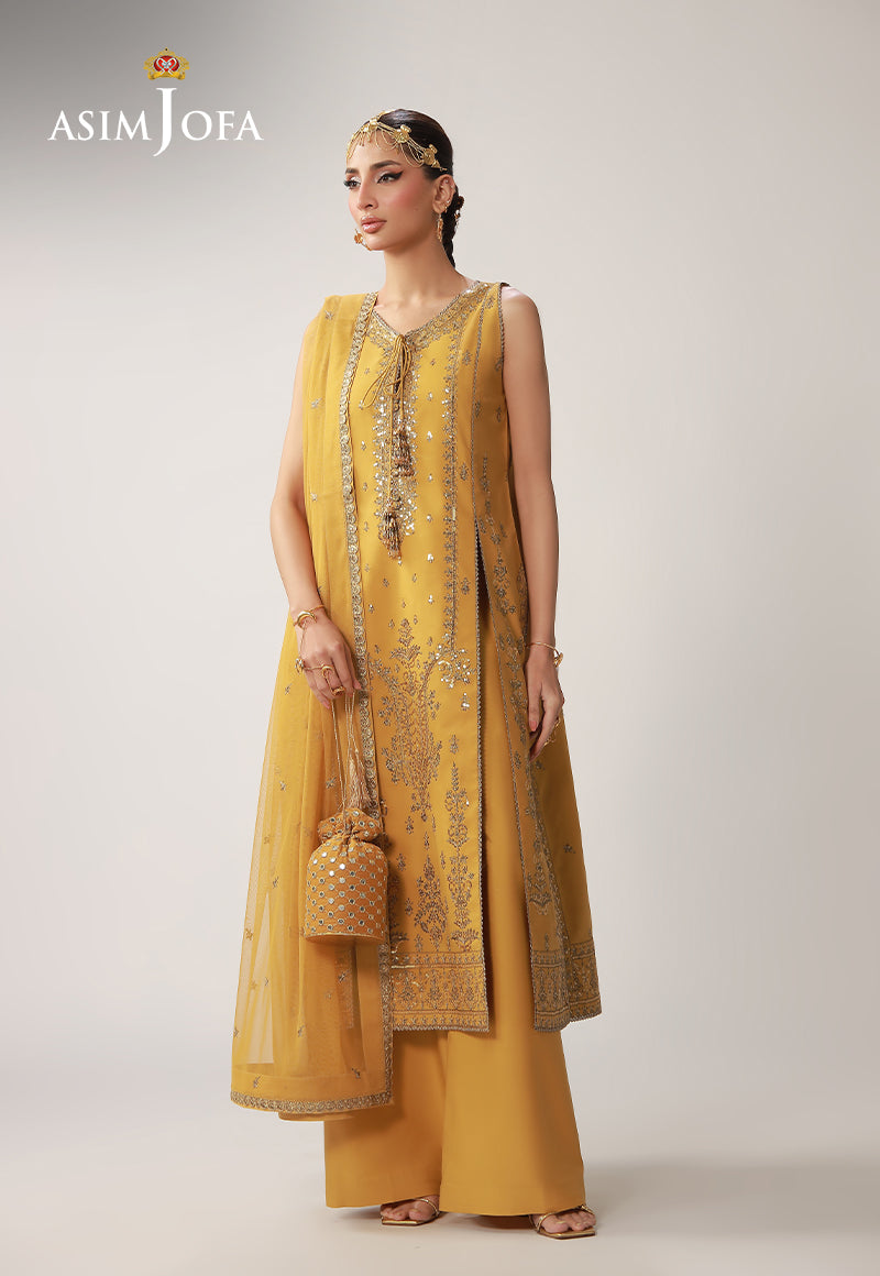AJULO-09 Embroidered Boski Silk Unstitched 3 Pcs – Asim Jofa