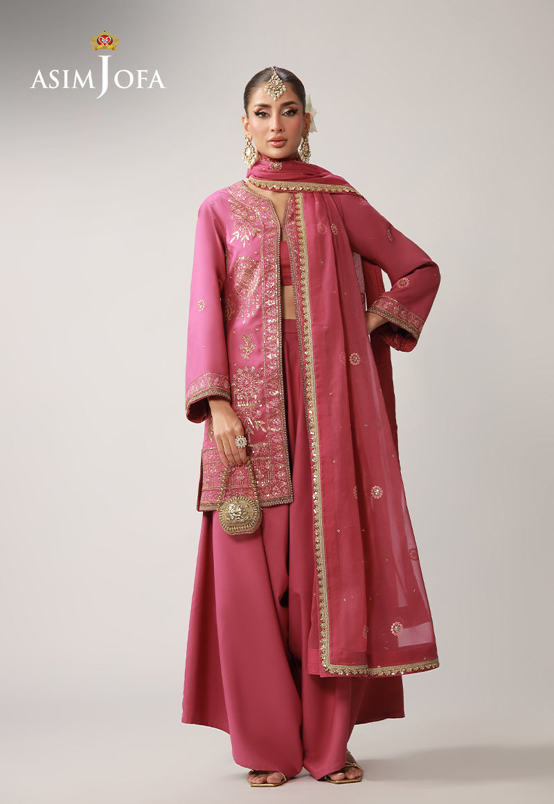 AJULO-10 Embroidered Boski Silk Unstitched 3 Pcs – Asim Jofa