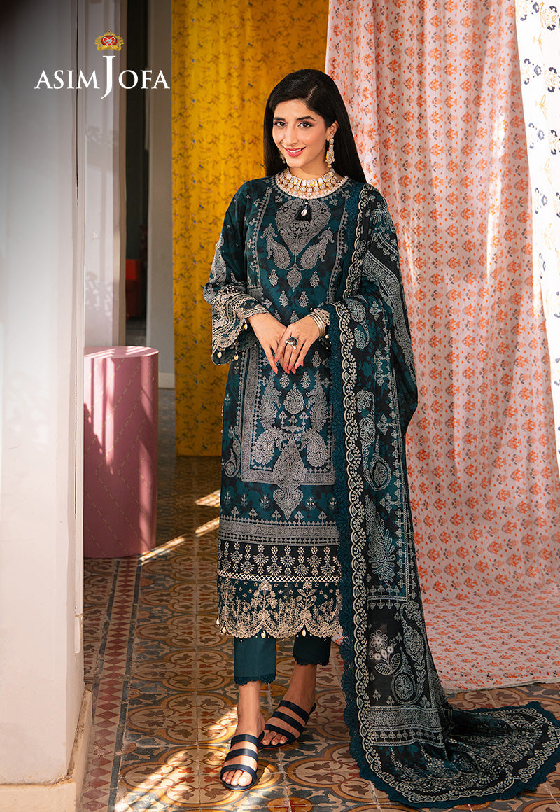 AJARD-25 EMBROIDERED LAWN 3 PCS – Asim Jofa