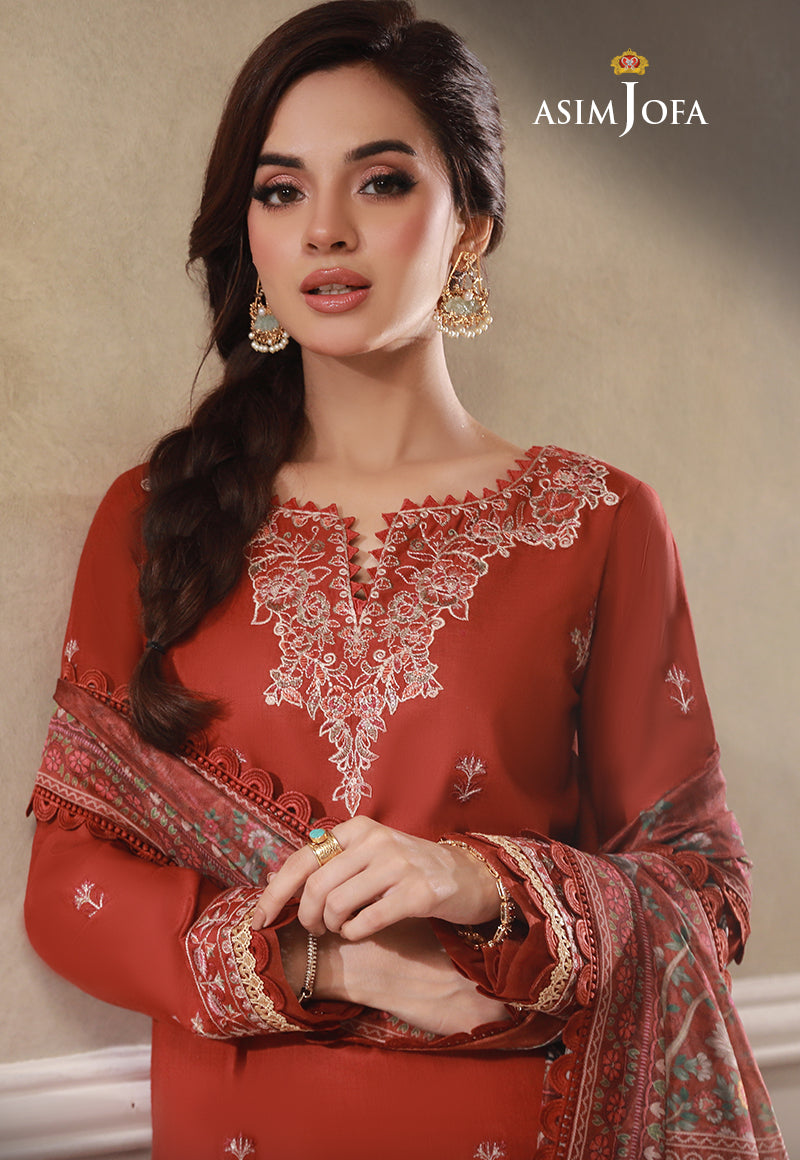AJAS-23 EMBROIDERED CAMBRIC (3-Pcs) – Asim Jofa