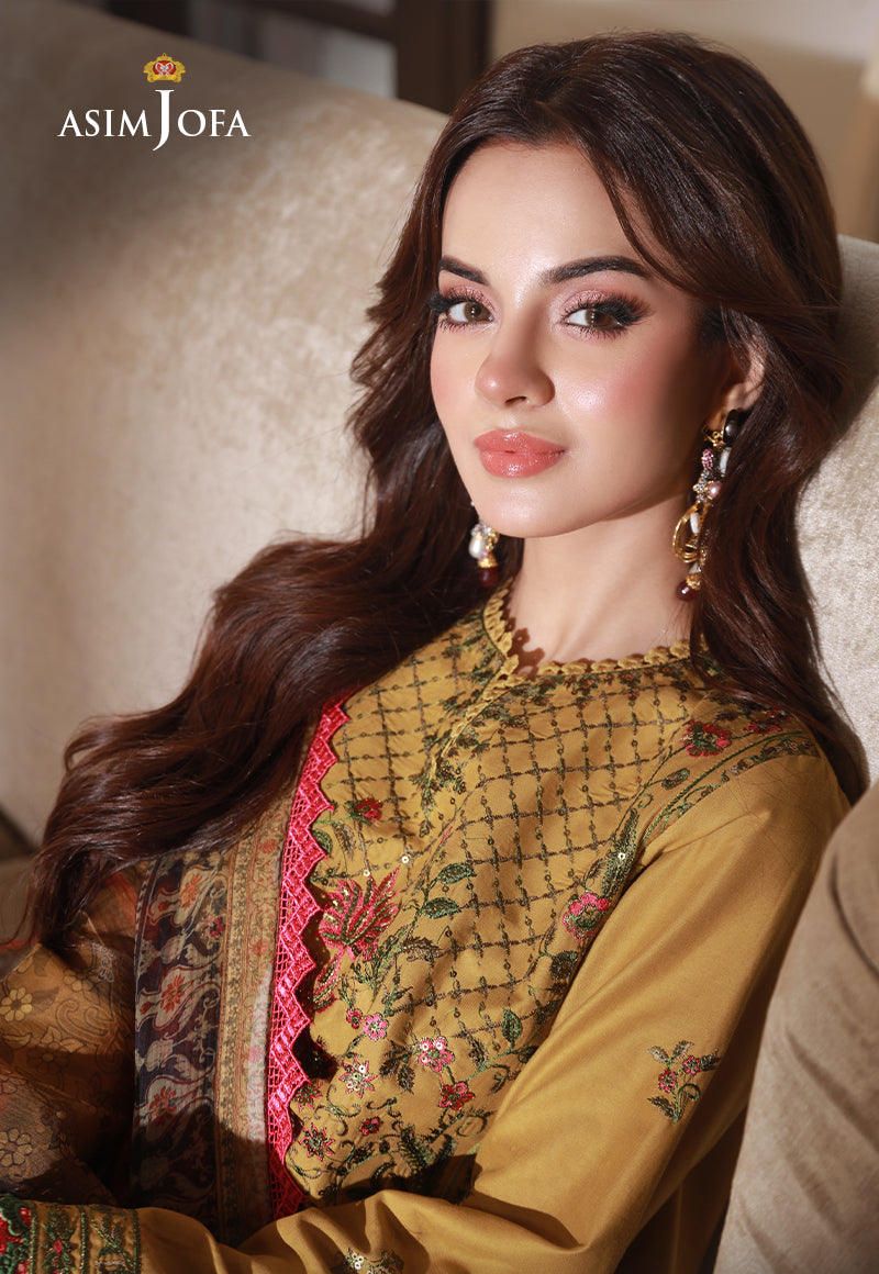 AJAS-33 EMBROIDERED CAMBRIC (3-Pcs) – Asim Jofa