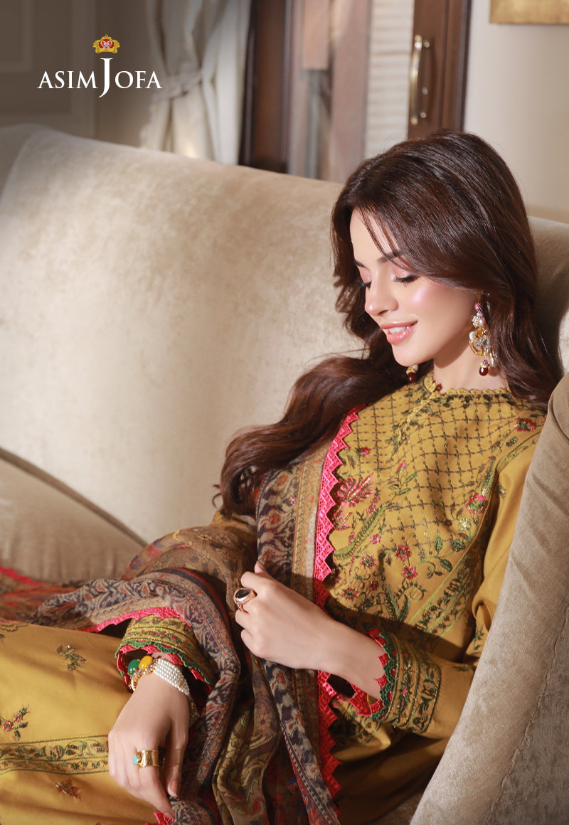 AJAS-33 EMBROIDERED CAMBRIC (3-Pcs) – Asim Jofa