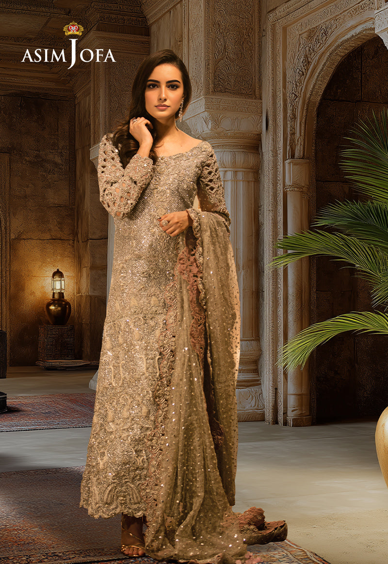 AJBRD-02 HAND EMBROIDERED BRIDAL DRESS 3 PCS – Asim Jofa