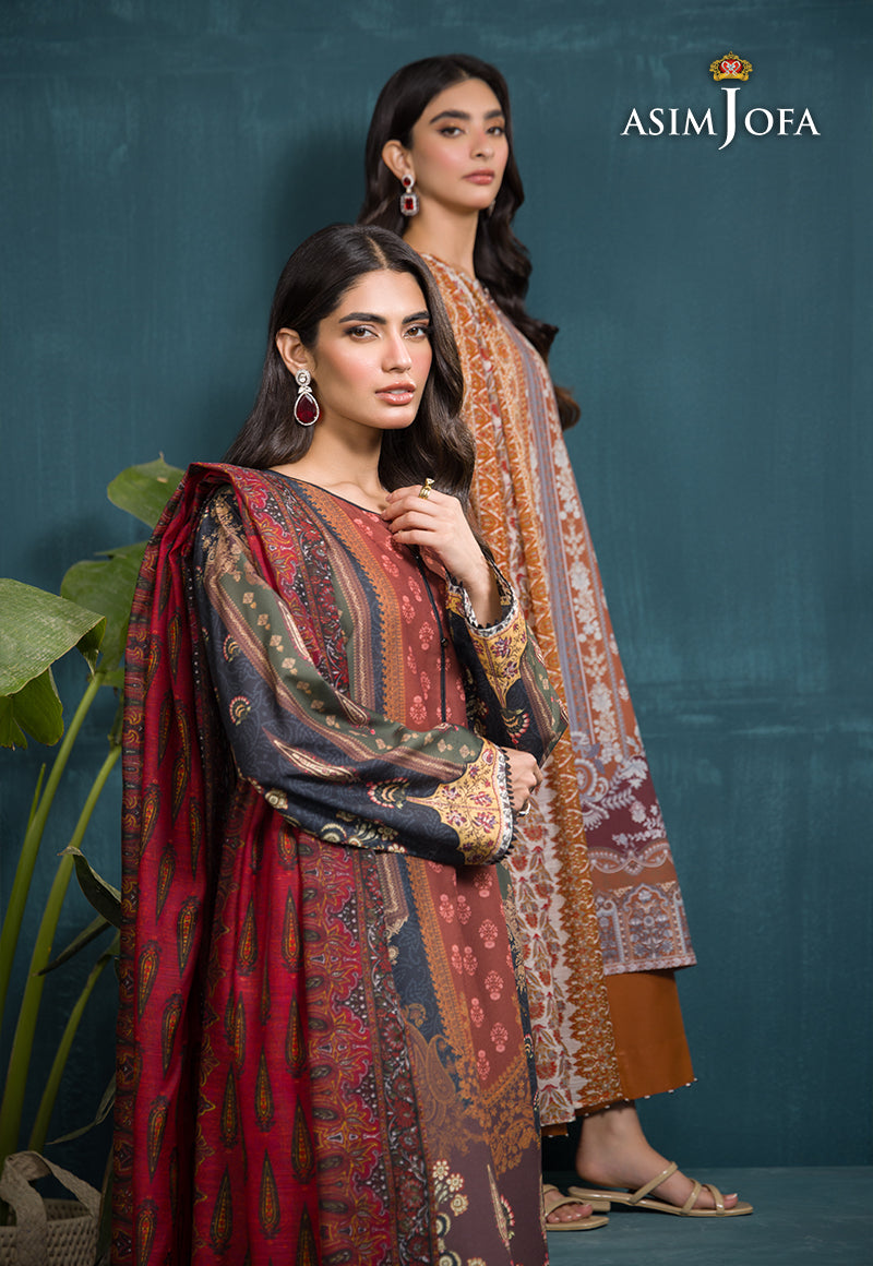 AJGR-14 PRINTED SWISS LAWN 3 PCS – Asim Jofa