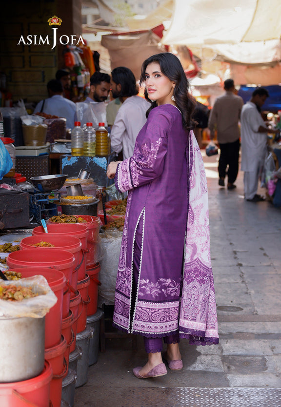 AJPL-20 PRINTED ARABIC LAWN 3 PCS – Asim Jofa