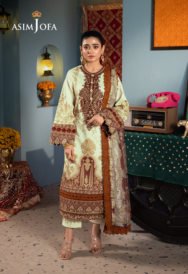 AJRA-05 EMBROIDERED LAWN 3 PCS – Asim Jofa