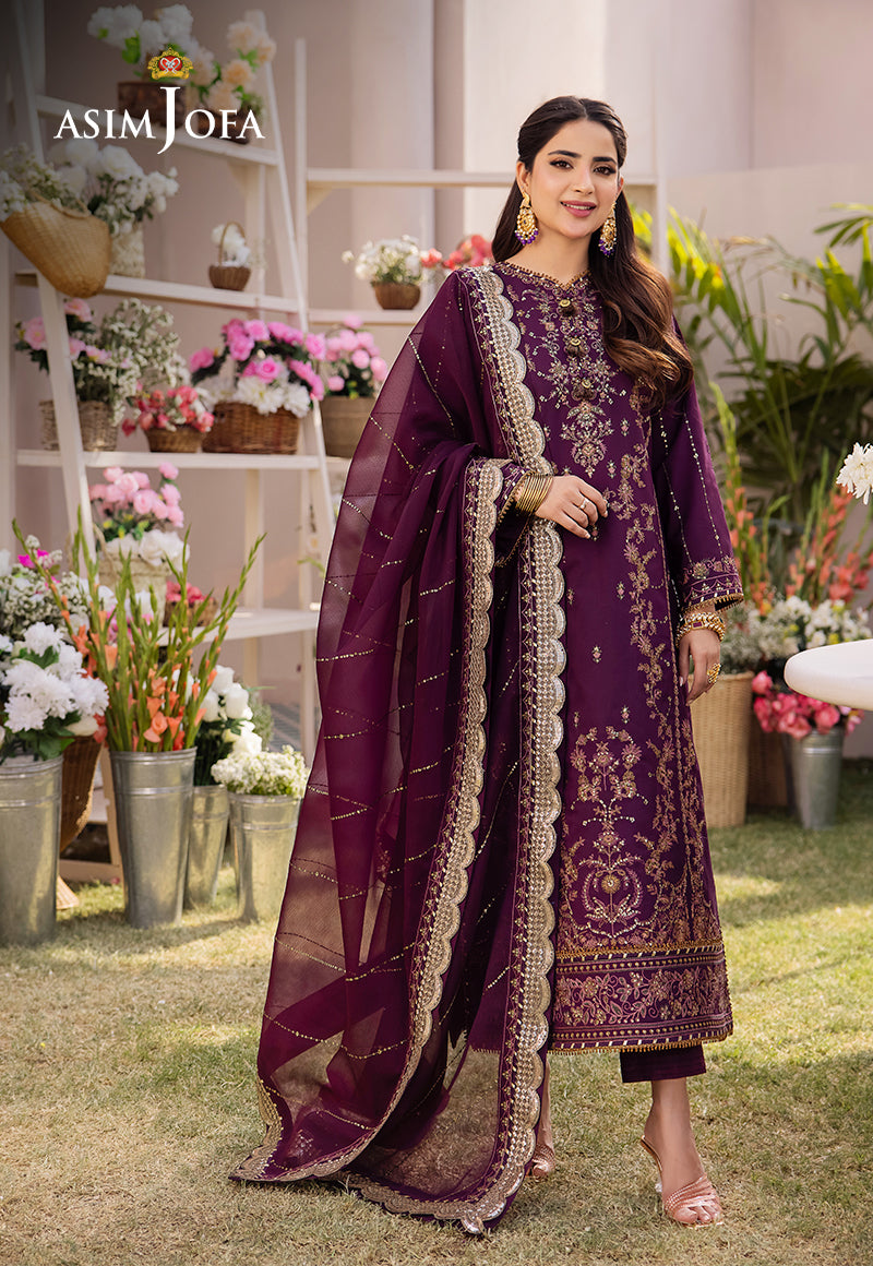 AJCFD-22-XS EMBROIDERED BOSKI SILK 3 PCS – Asim Jofa