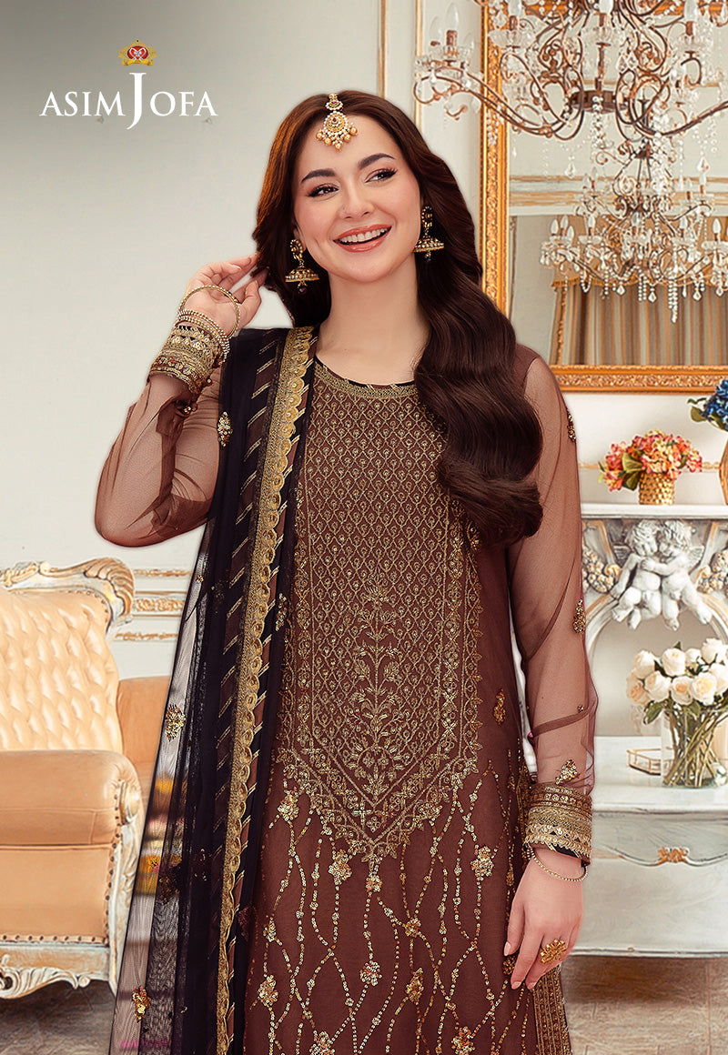 AJMJ-24 EMBROIDERED NET 3 PCS – Asim Jofa