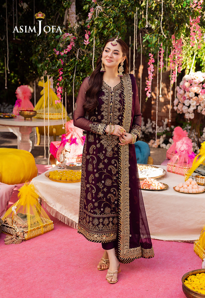 AJMJ-02 EMBROIDERED CHIFFON 3 PCS – Asim Jofa