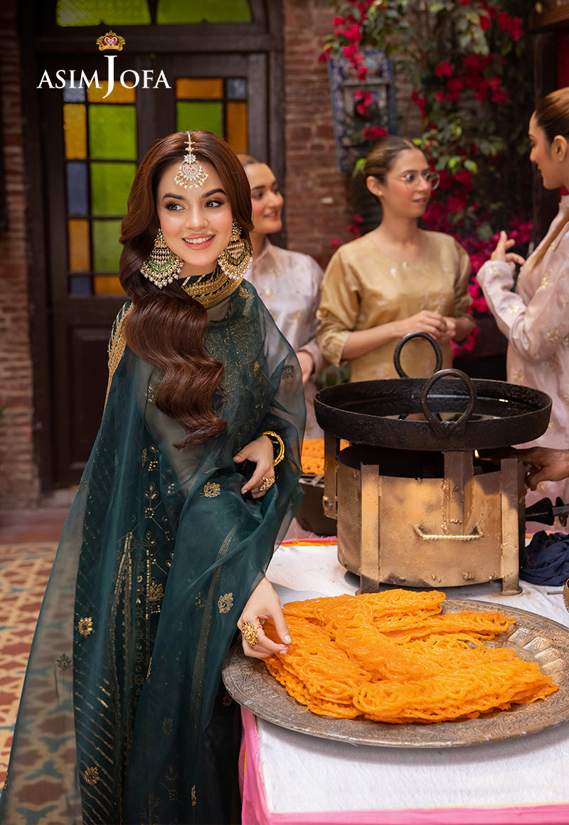 AJEM-25 EMBROIDERED ORGANZA 3 PCS – Asim Jofa