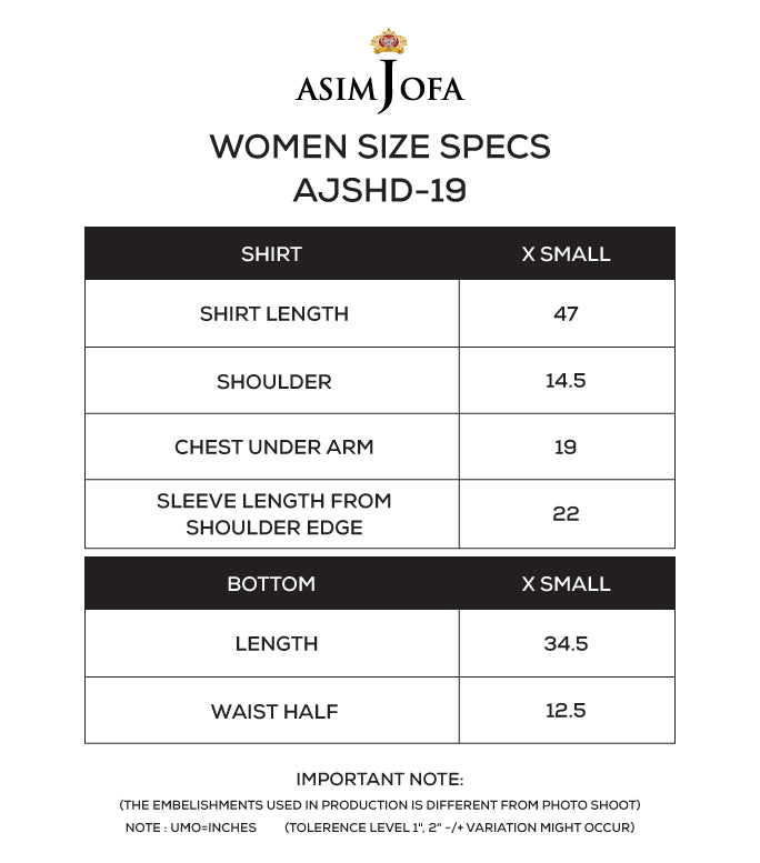 AJSHD-19 EMBROIDERED STITCHED 3 PCS – Asim Jofa