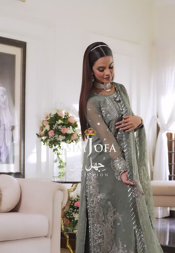 AJJM-20 EMBROIDERED CHIFFON , ORGANZA 3 PCS – Asim Jofa