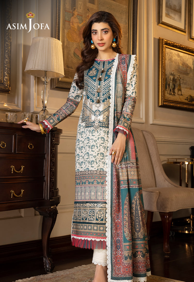 AJS-29 EMBROIDERED LAWN 2 PCS – Asim Jofa
