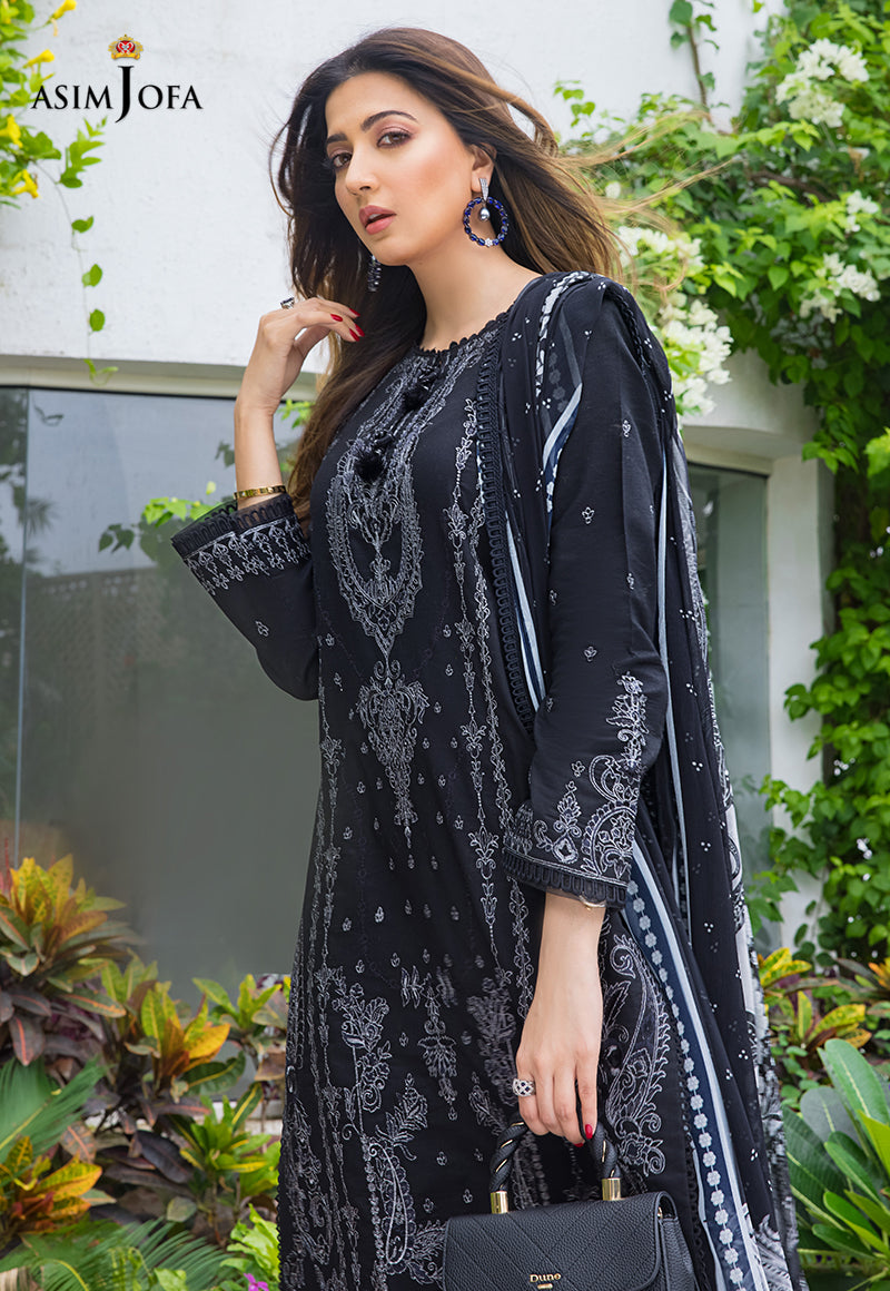 AJAE-01 EMBROIDERED CAMBRIC 3 PCS – Asim Jofa