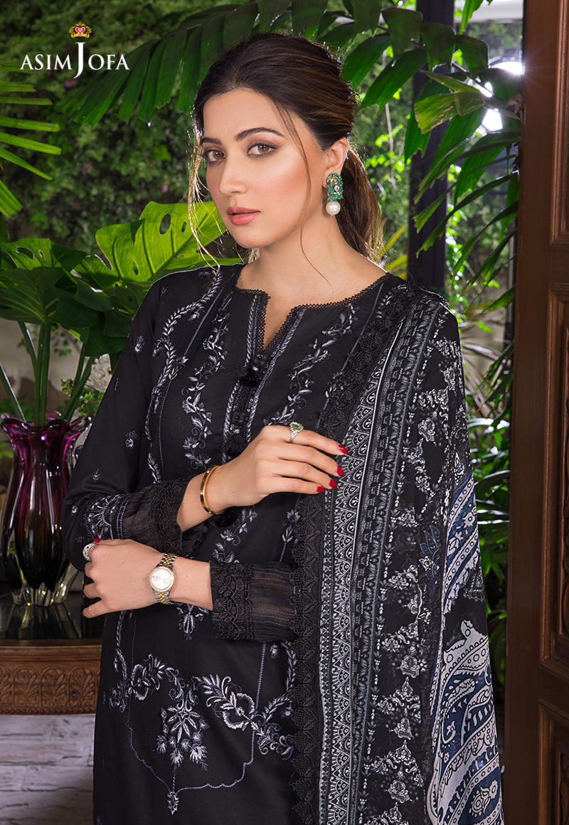 AJAE-08 EMBROIDERED CAMBRIC 3 PCS – Asim Jofa