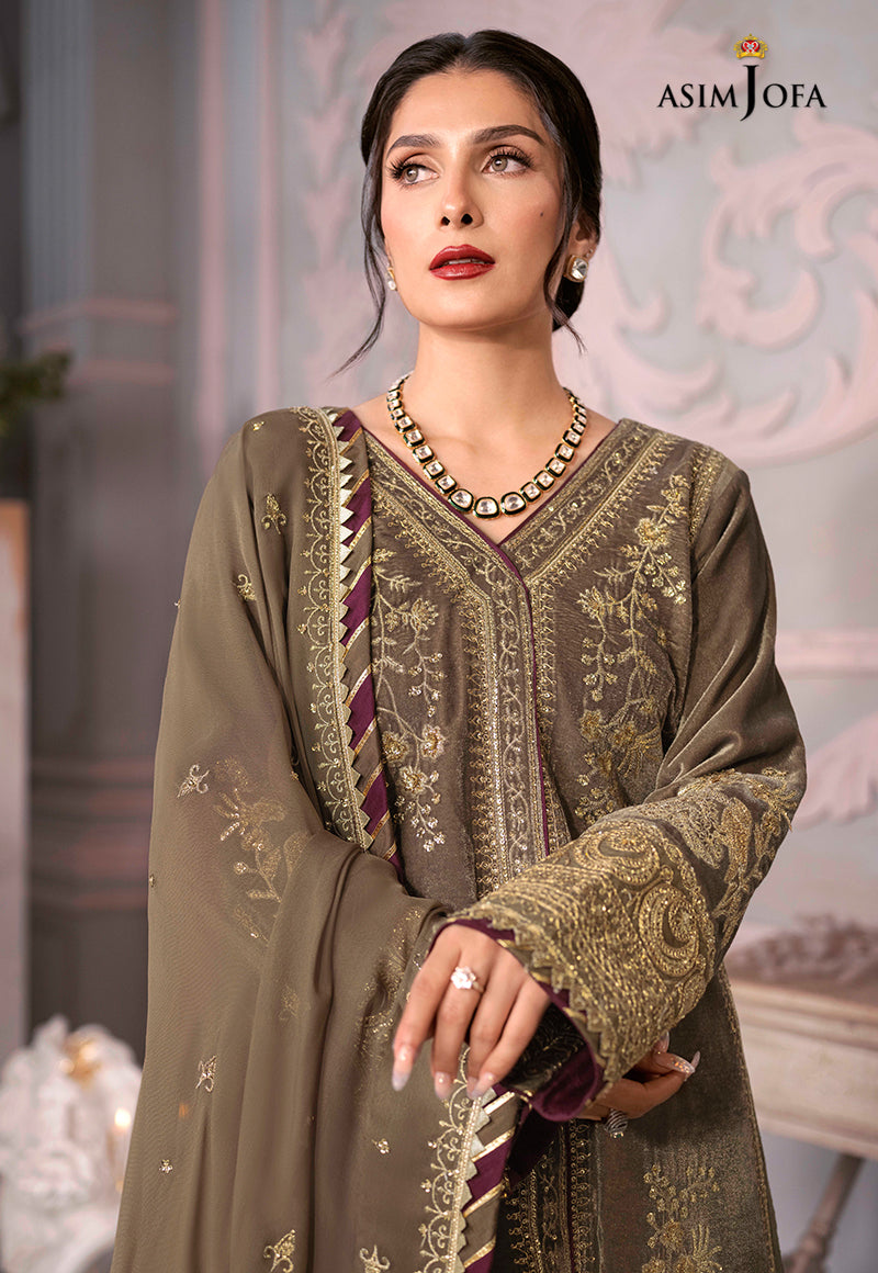 AJAM-03 EMBROIDERED VELVET 3 PCS – Asim Jofa