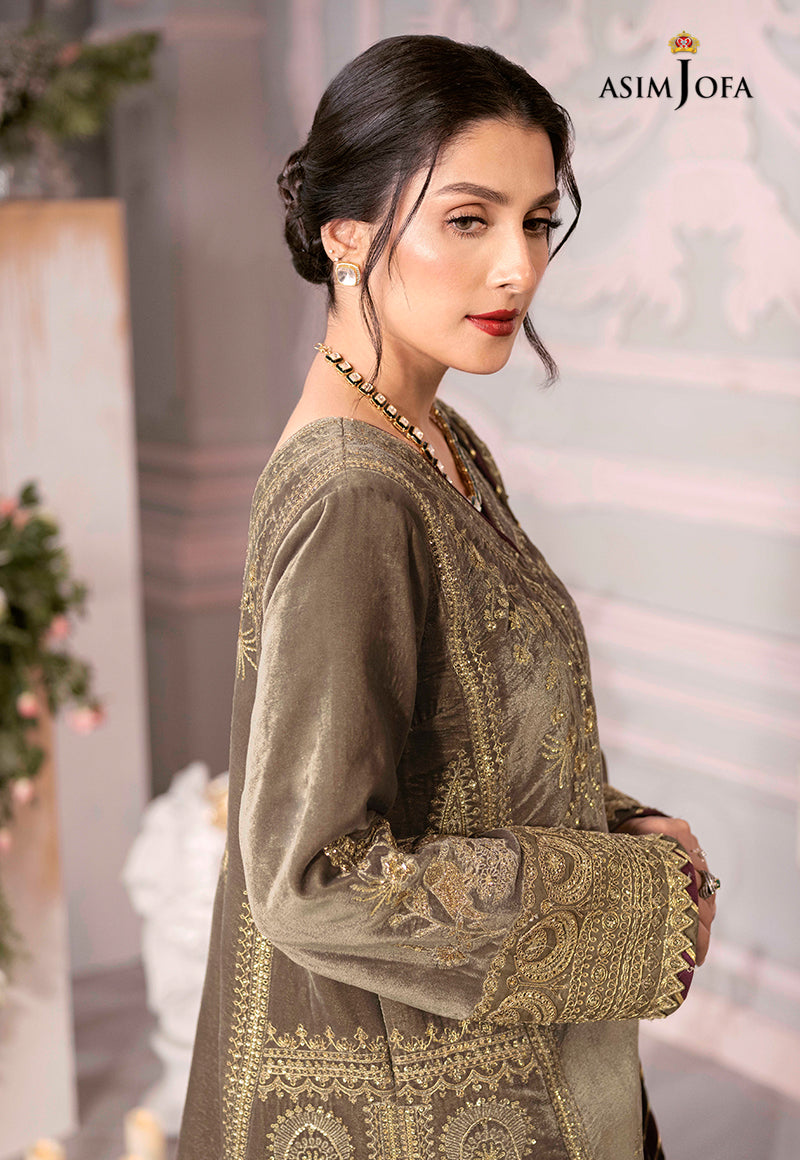 AJAM-03 EMBROIDERED VELVET 3 PCS – Asim Jofa