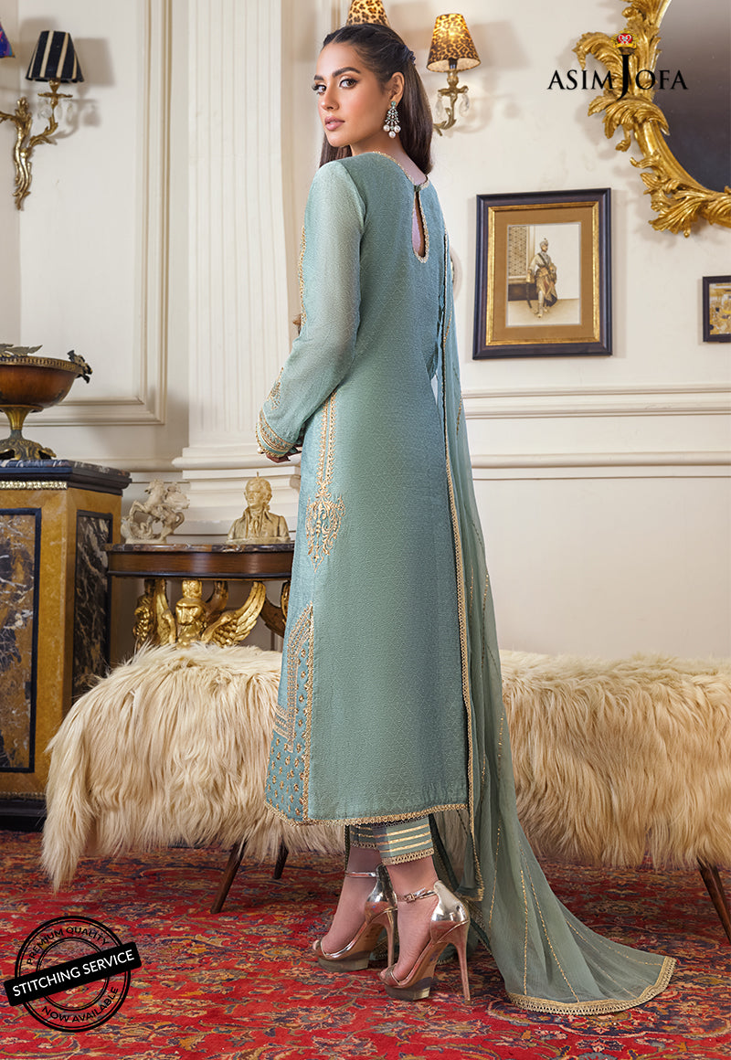 AJIM-21 EMBROIDERED SELF JACQUARD 3 PCS – Asim Jofa