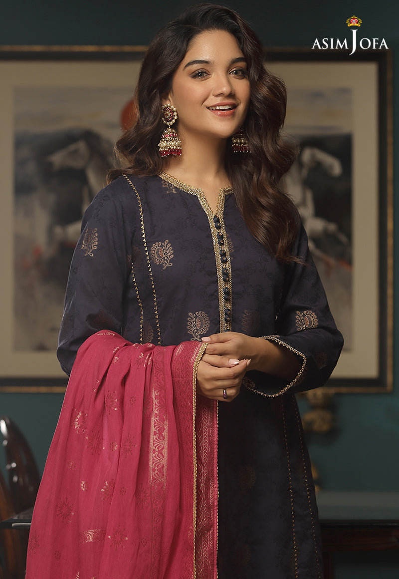 AJJD-04 PRINTED VISCOSE JACQUARD 3 PCS – Asim Jofa
