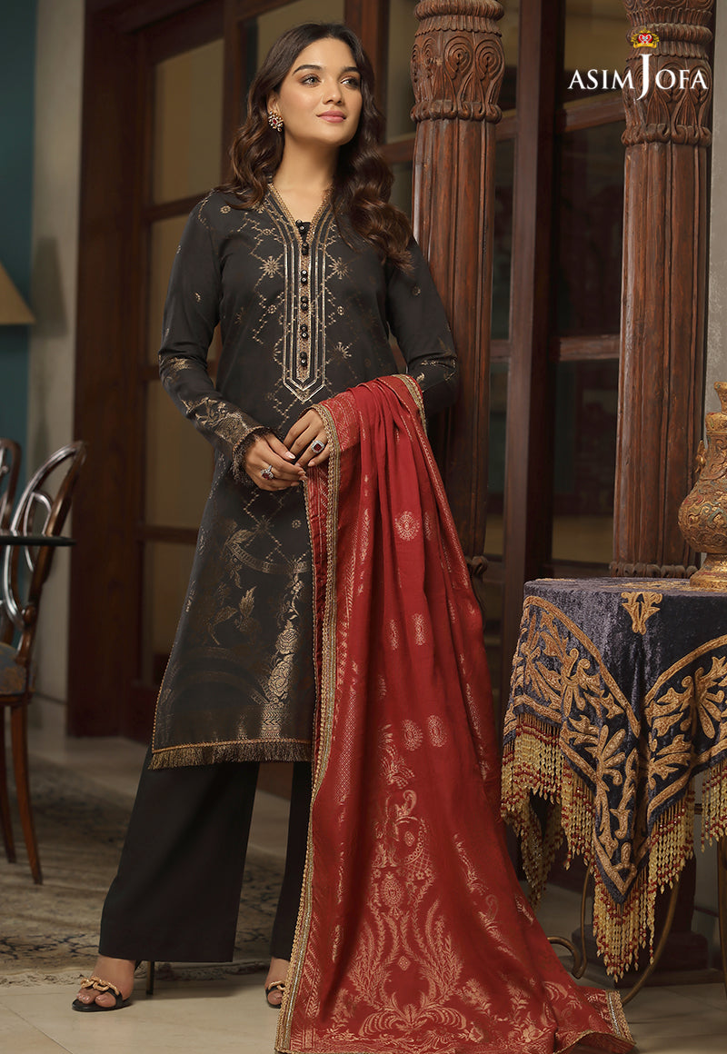 AJJD-06 EMBROIDERED JACQUARD 3 PCS – Asim Jofa
