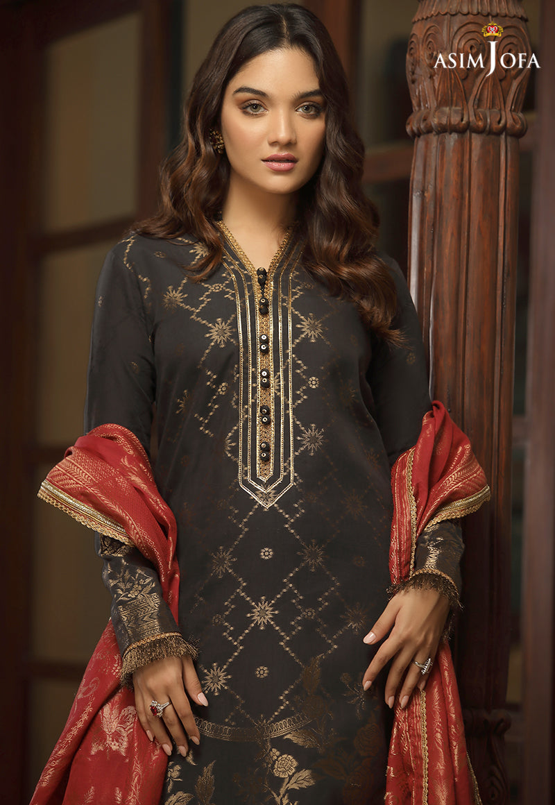 AJJD-06 EMBROIDERED JACQUARD 3 PCS – Asim Jofa