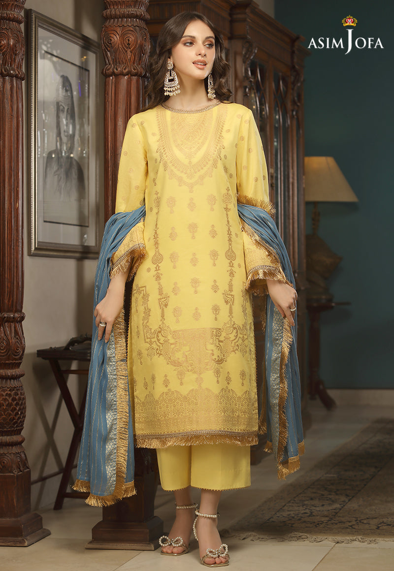 AJJD-10 EMBROIDERED JACQUARD 3 PCS – Asim Jofa