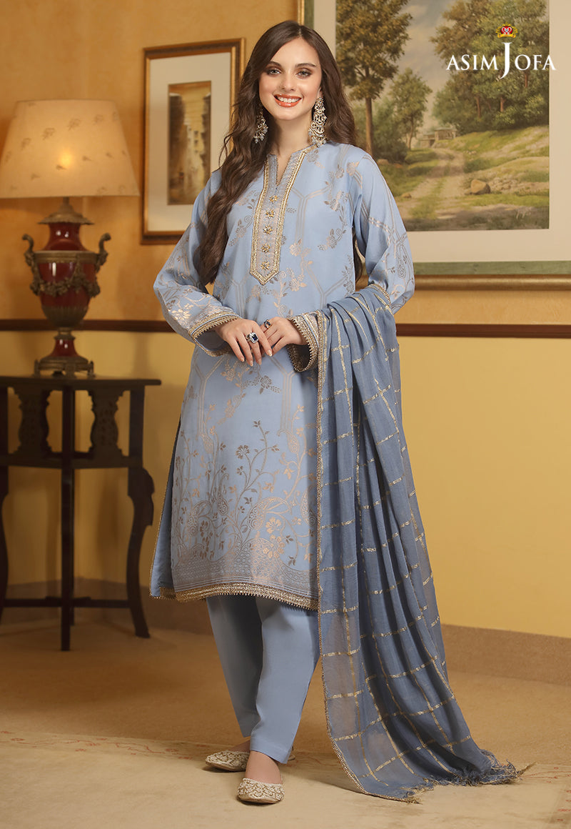 AJJD-11 EMBROIDERED JACQUARD 3 PCS – Asim Jofa