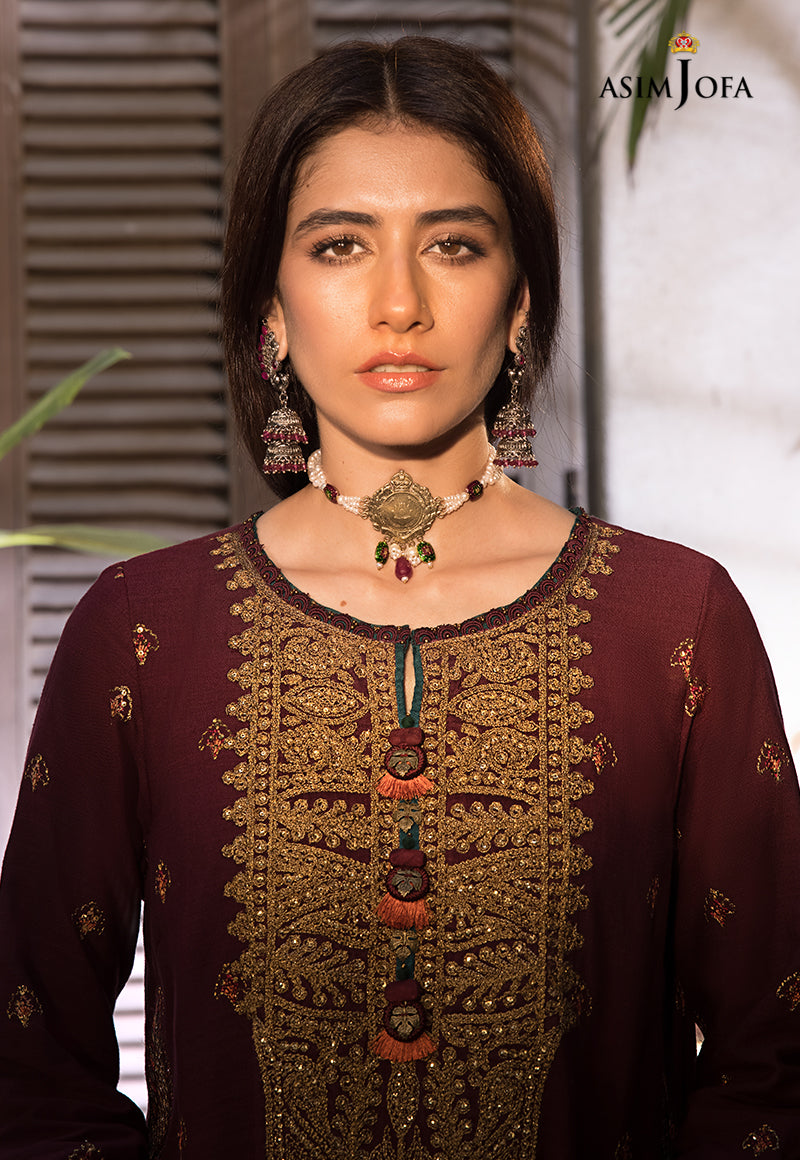 AJK-04 EMBROIDERED COTTON SLUB CROSSHATCH 3 PCS – Asim Jofa