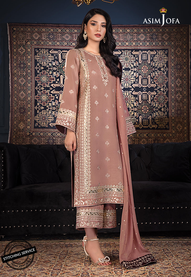 AJRE-05 EMBROIDERED COTTON SILK 3 PCS – Asim Jofa