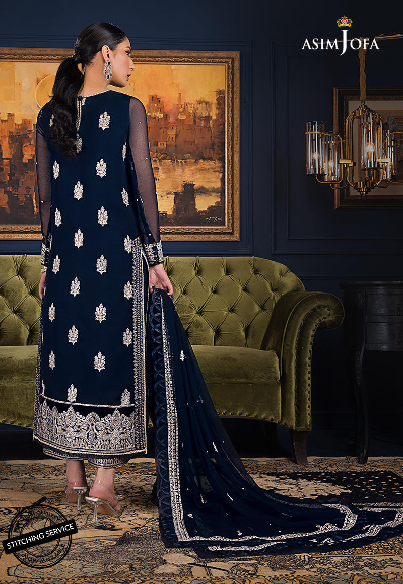 AJRE-06 EMBROIDERED CHIFFON 3 PCS – Asim Jofa