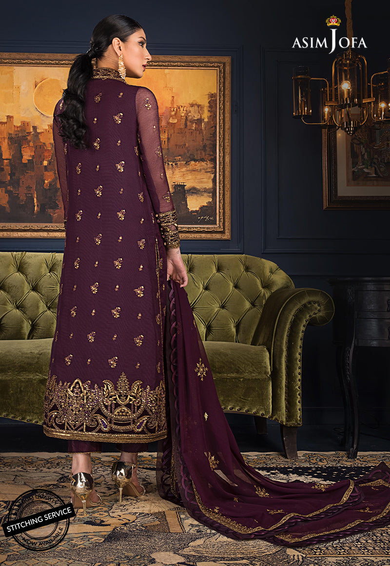 AJRE-10 EMBROIDERED ORGANZA COTTON NET 3 PCS – Asim Jofa