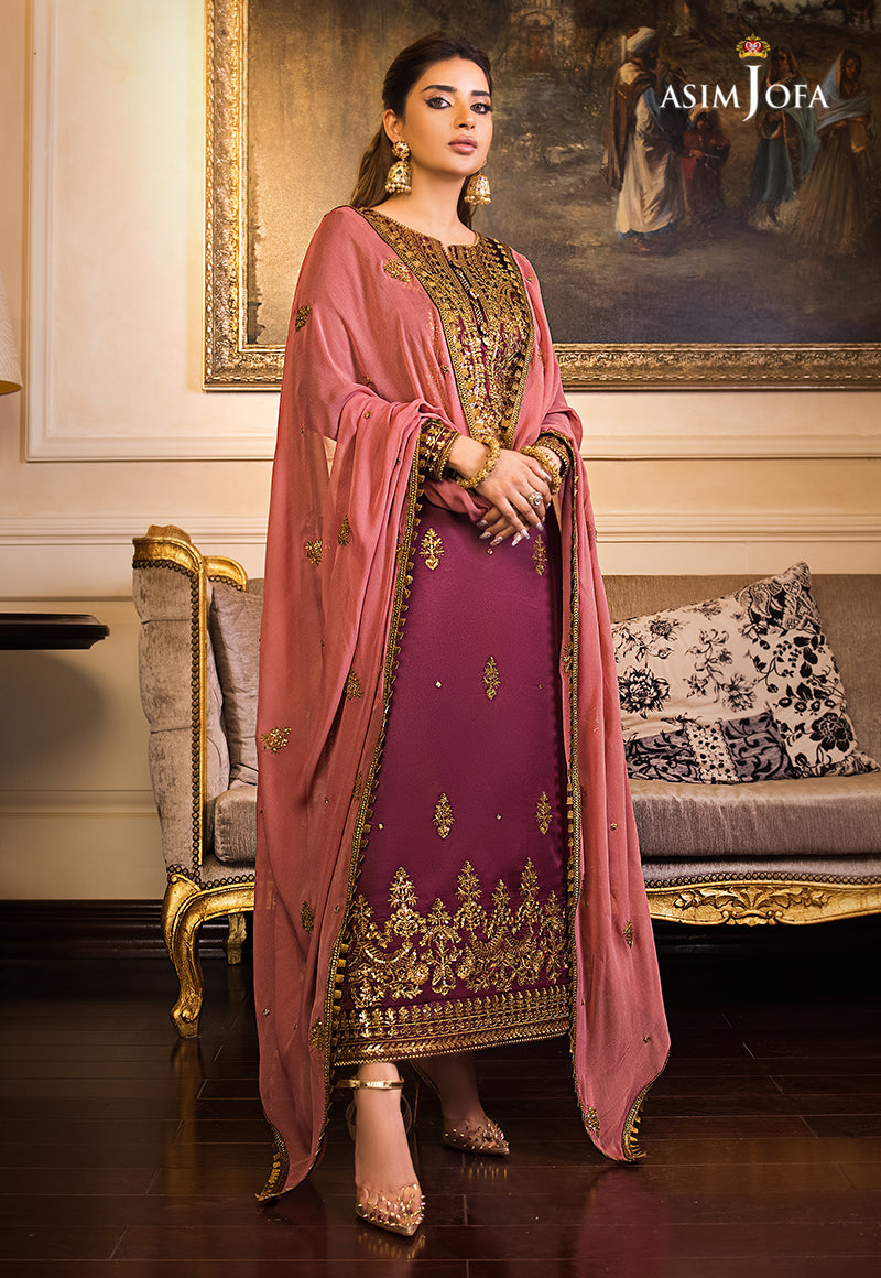 AJSM-15 EMBROIDERED DULL SILK 3 PCS – Asim Jofa