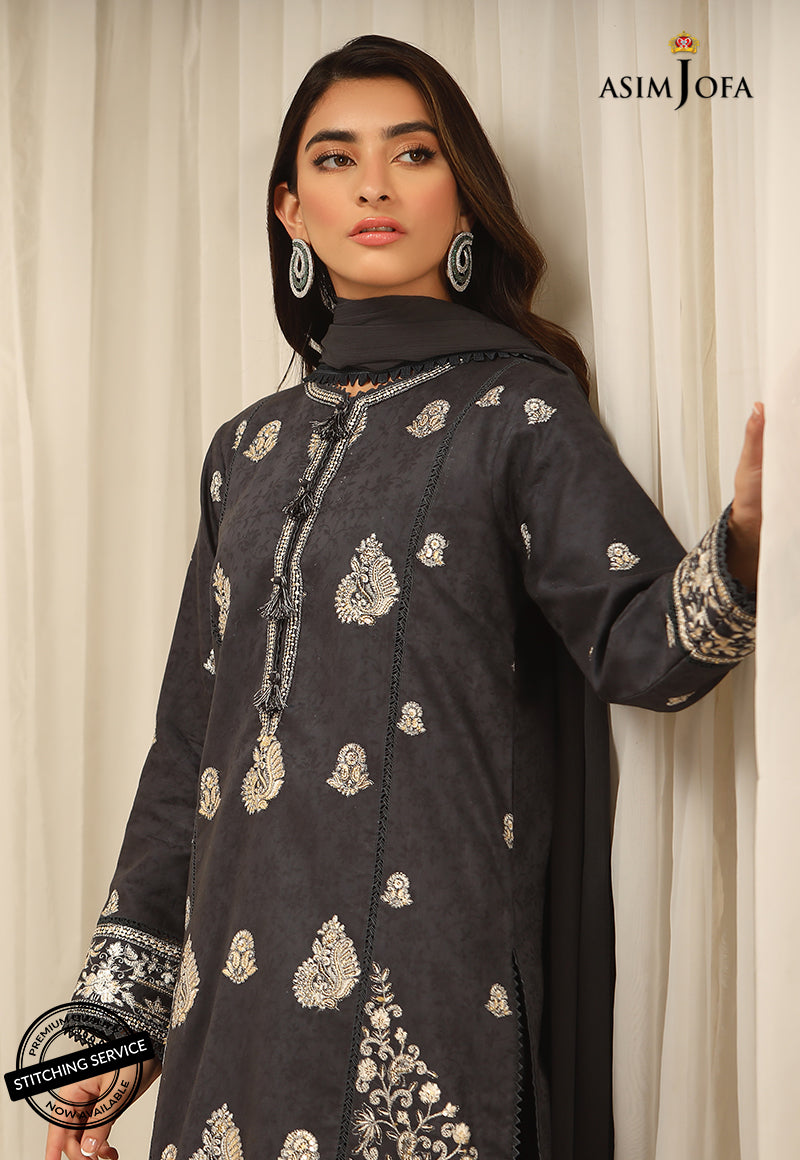 AJWE-12 EMBROIDERED SELF-JACQUARD 3 PCS – Asim Jofa