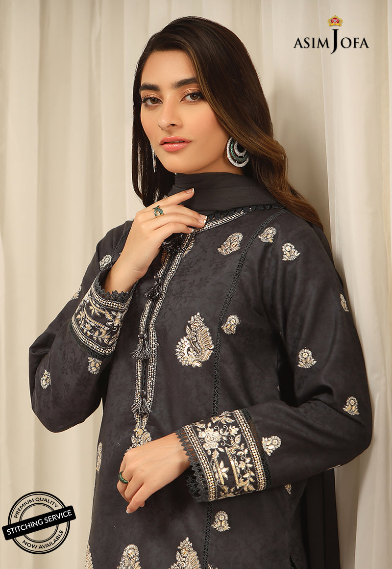 AJWE-12 EMBROIDERED SELF-JACQUARD 3 PCS – Asim Jofa
